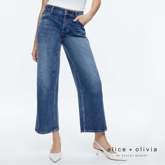 Alice + Olivia | Jeans | Alice Olivia Nwt Ernie Crop Low Rise Buckle ...